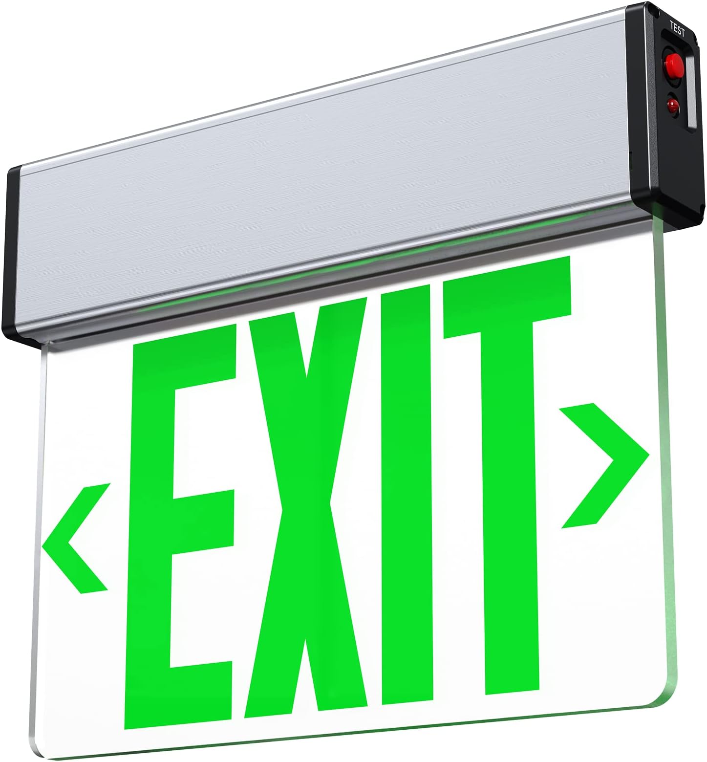 Amazon.com: Carpenter Lighting Recessed Green Edge Lit Exit Sign ...