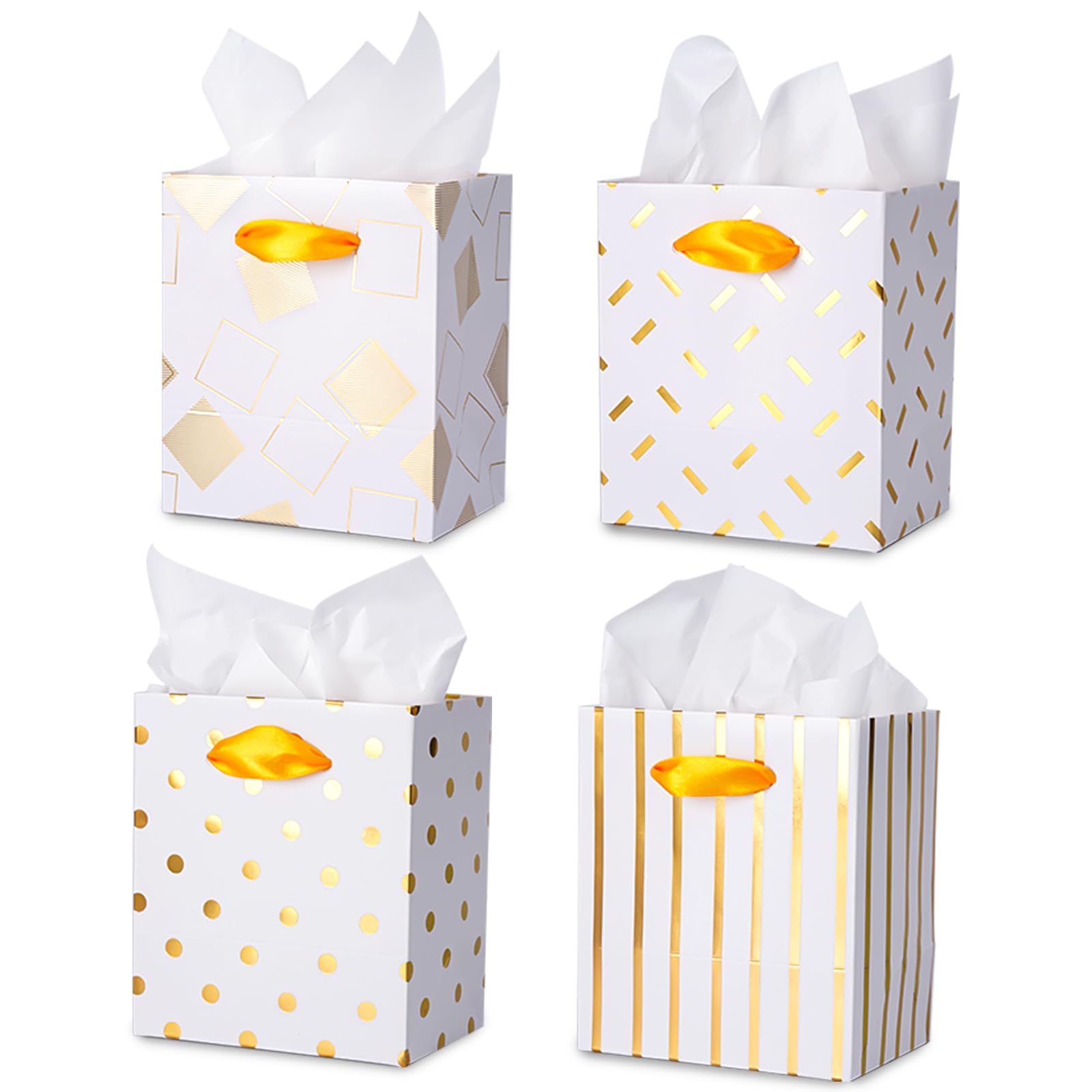 Amazon.com: Plauthus 16 Pack Mini Gift Bags with Handles & Tissue Paper ...