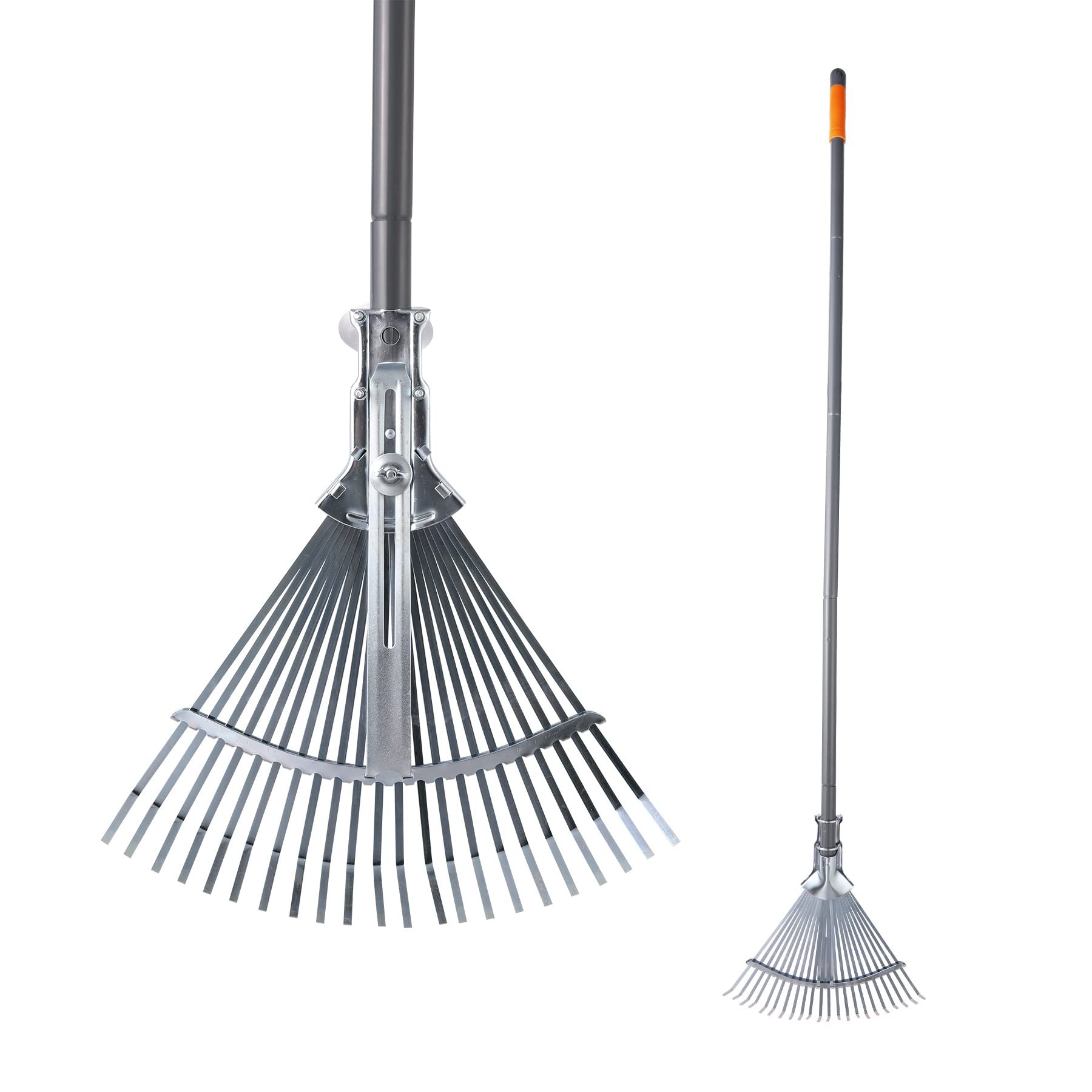 Garden Rake – 22-tooth Rake for Gardening with retractable metal head ...