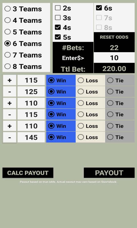 Round Robin Bet Calculator:Amazon.es:Appstore for Android