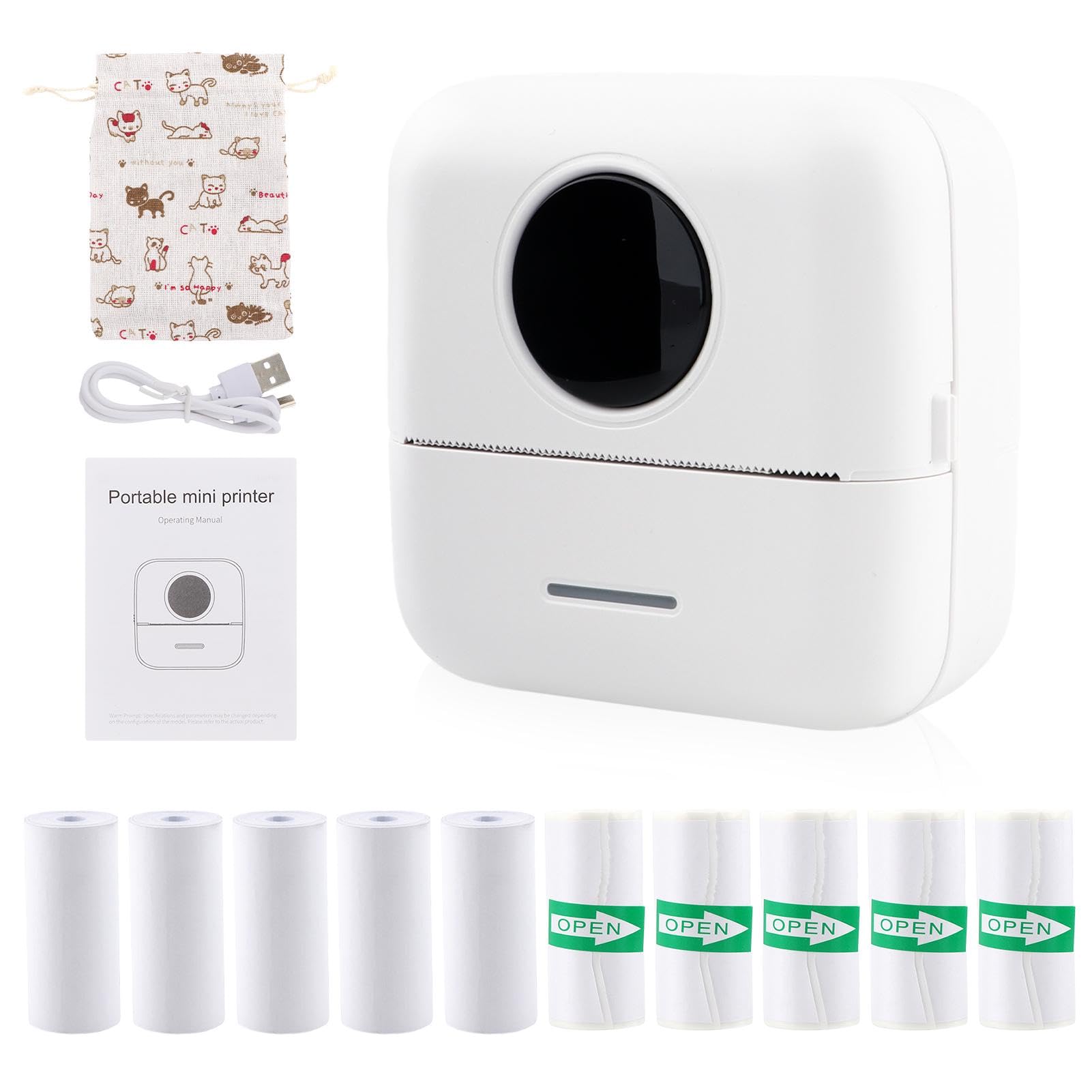 Amazon.com: Kakalote Mini Sticker Printer, Label Makers, Sticker ...