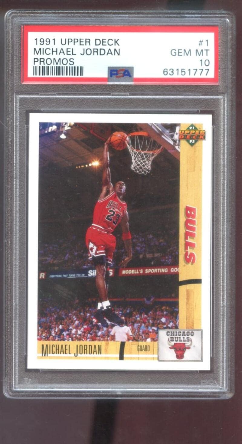 Amazon.com: 1991-92 Upper Deck #1 Michael Jordan Promos PSA 10 Graded Basketball Card NBA 91-92 ...