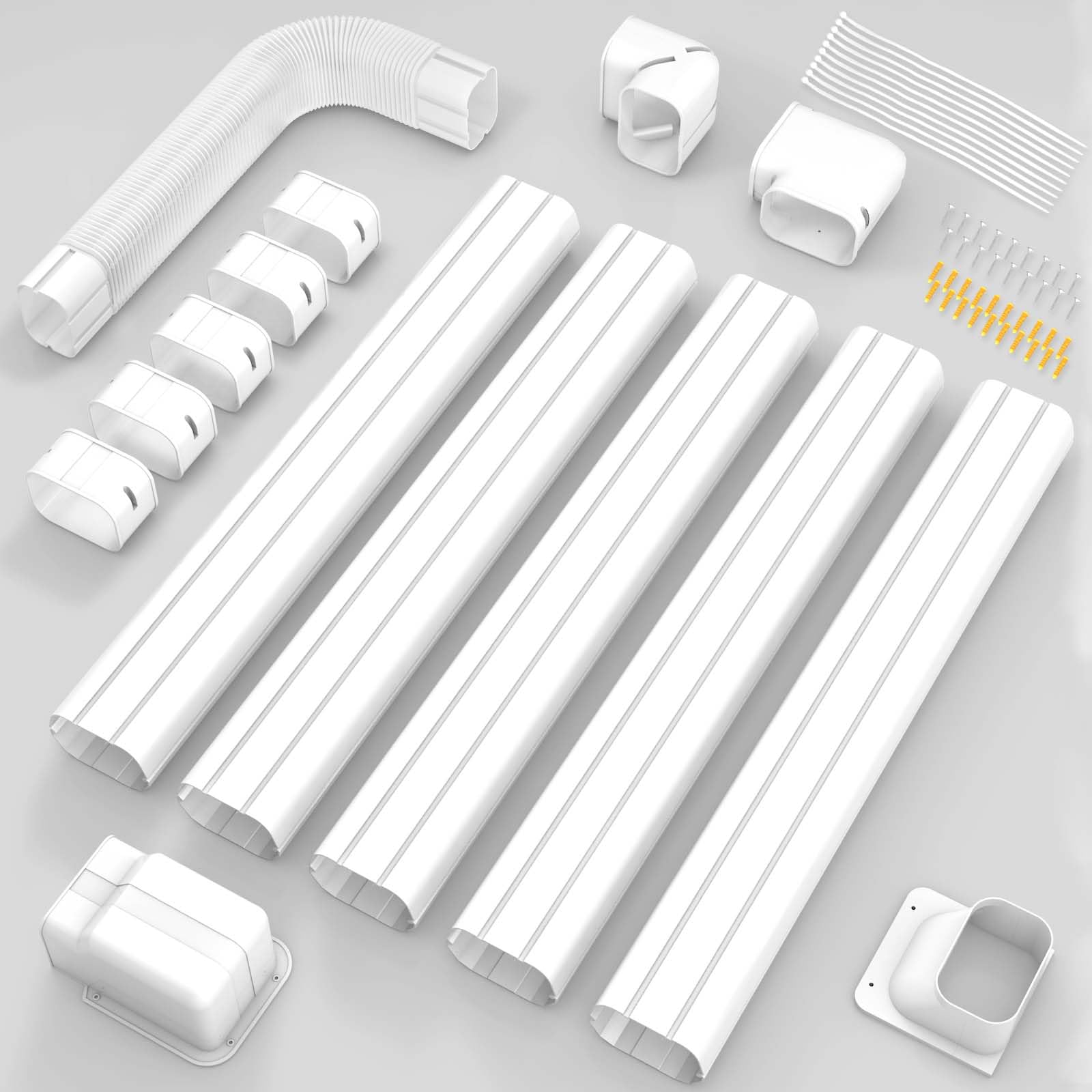 Amazon.com: KAIOTYA 5" 20Ft Mini Split Line Set Cover Line Cover Kit ...