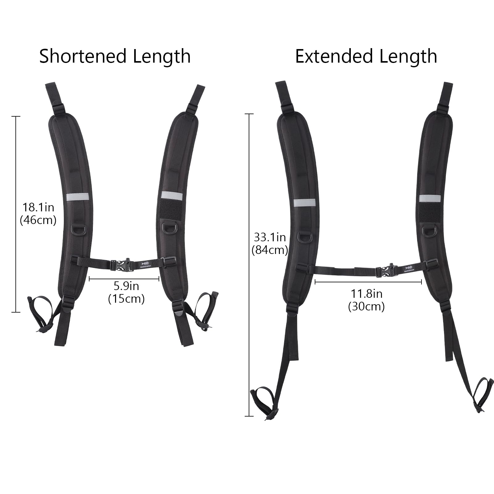 Snapklik.com : BASSDASH Backpack Straps Replacement Adjustable Padded ...