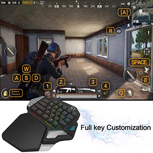 MOSTOP Keybaord One Handed Keyboard Portable Mini Gaming Keypad ...