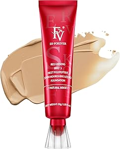 FV Waterproof Liquid Foundation, Lightweight and Medium Coverage, Oil-Control Matte Foundation ...