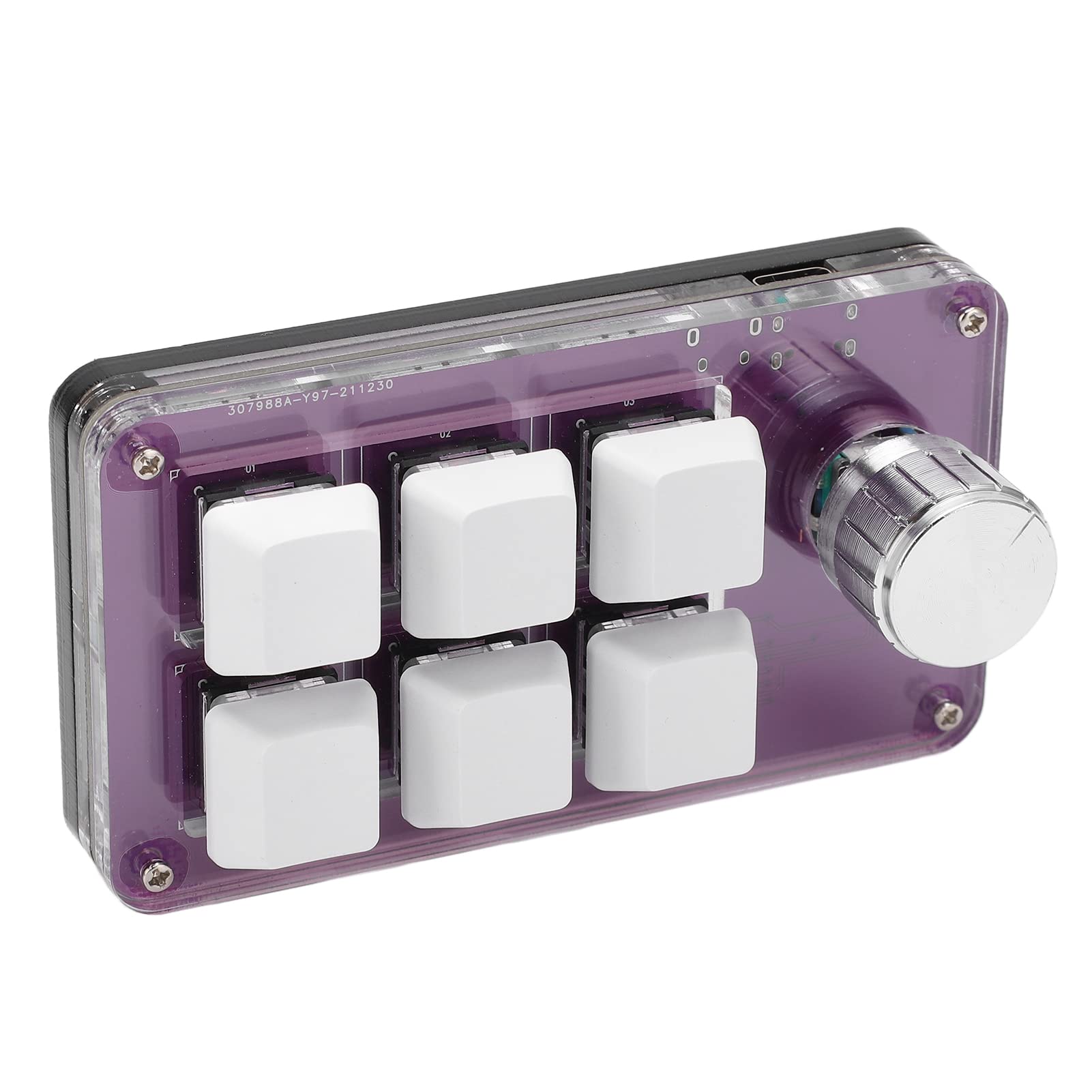 Fishawk One Handed Mechanical Gaming Keyboard, 6 Keys Mini Macro Fully ...