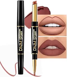 Lápiz Labial 2 En 1 Resistente Al Agua, Delineador De Labios Y Lápiz Labial Combinado, Lápiz ...