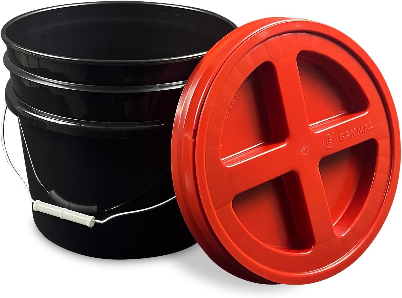 Amazon.com: ePackageSupply 3.5 Gallon Black Bucket with Red Gamma Screw ...