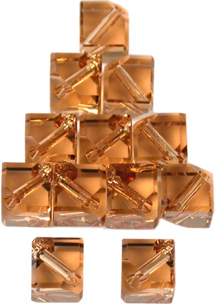 Amazon.com: 12 Lt Colorado Topaz Dice Made with Swarovski Crystal Beads ...