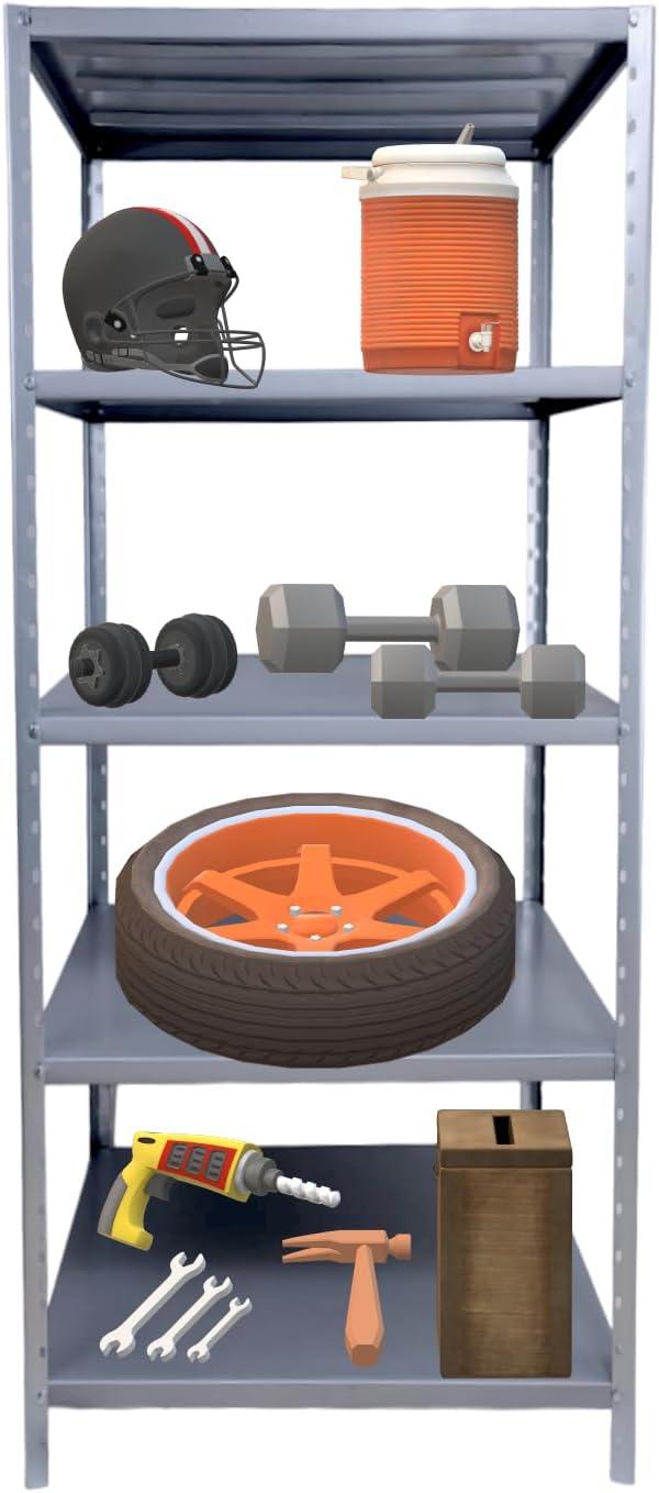 Exhibidores / Rack Anaquel Metálico Estante 5 Niveles, 60 CM X 30 CM X ...