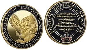 Amazon.com: St. Michael Coin, Police Officer Prayer Coin Law ...