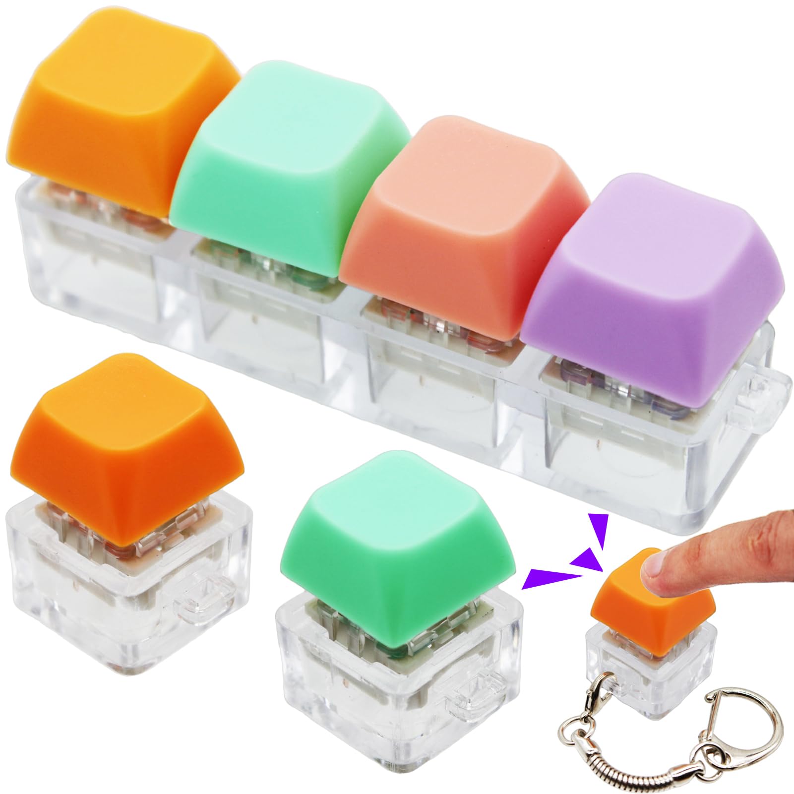Mechanical Key 3 Pcs Keyboard Fidget Toy, Keyboard Fidget, Fidget ...