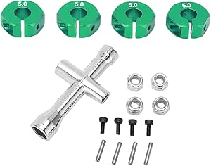 BAHELS 4Pcs 12mm Wheel Hex Drive Hub Adapter Combiner Coupler RC Car Combiner Set with Pins ...