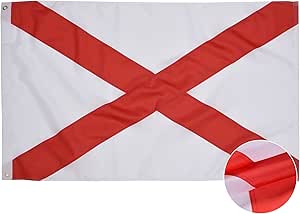 Amazon.com : VICDRIA Alabama State Flag 4x6 Ft, Deluxe Embroidered ...