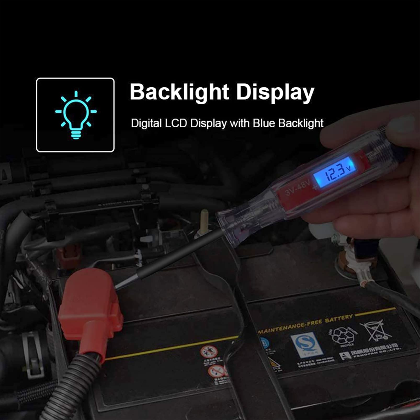 Buy CG LED Circuit Tester, Heavy Duty 3-48V Electrical Tester, Test ...