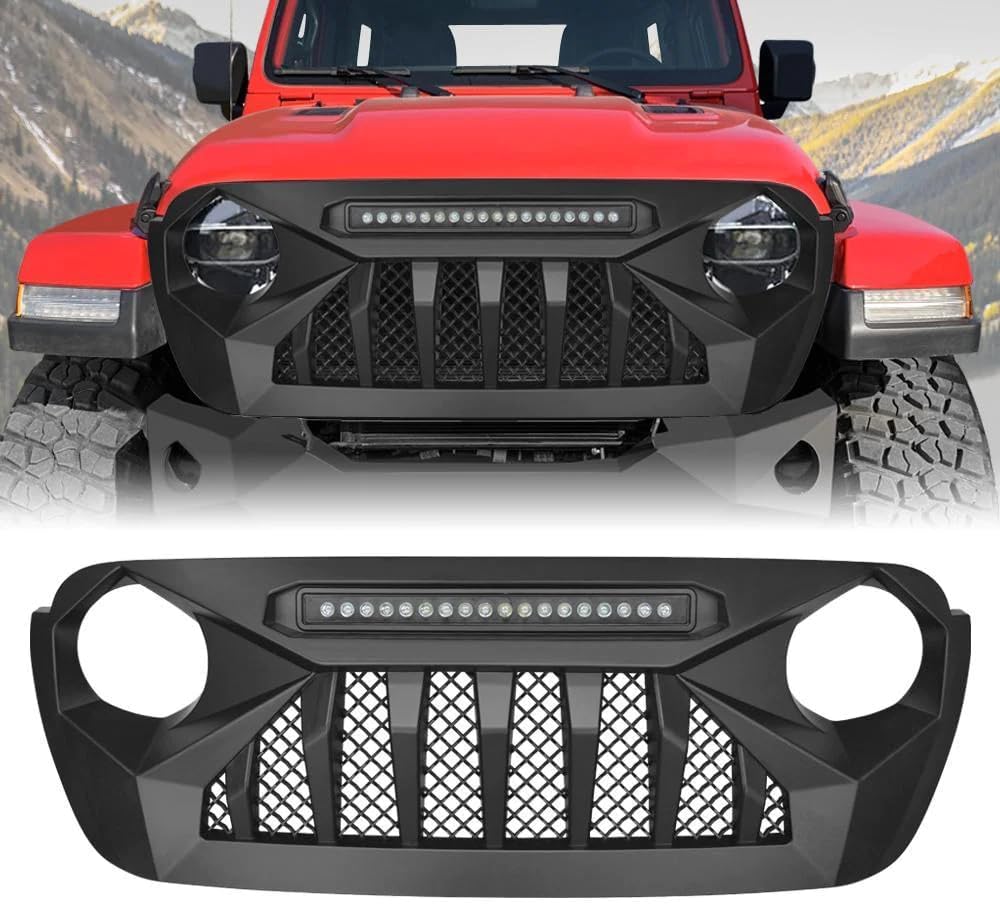 AMERICAN MODIFIED Front Grille Replacement for 2018-2021 Jeep Wrangler ...