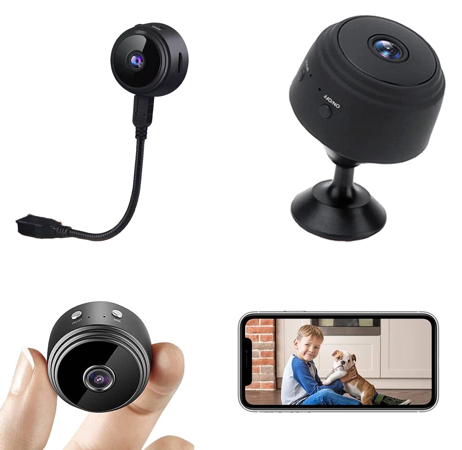 Camera Mini CCTV IP 1080P Wireless WiFi Light in Night Camera Home ...