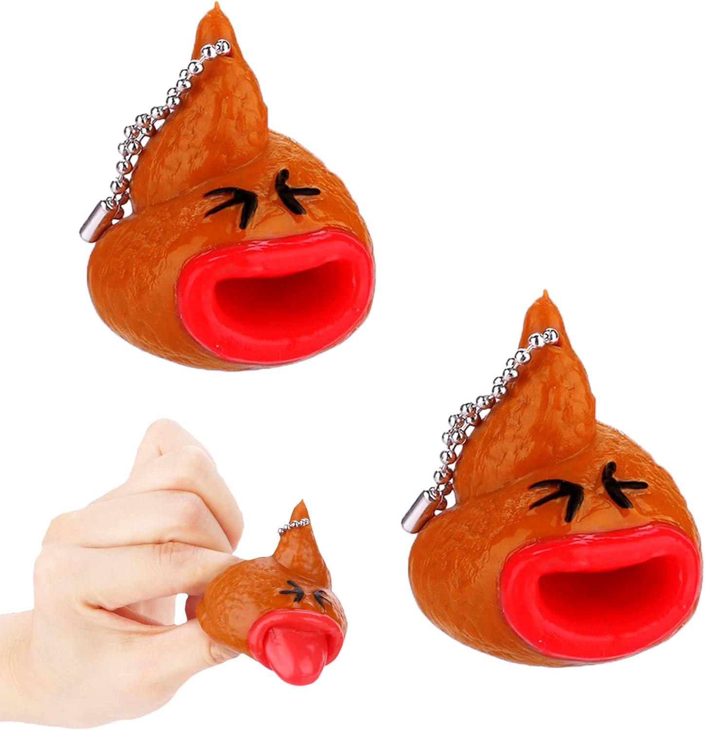 2Pcs Poo Real Stress Ball Sensory Toy-Squishy Stretchy Poo Stress ...