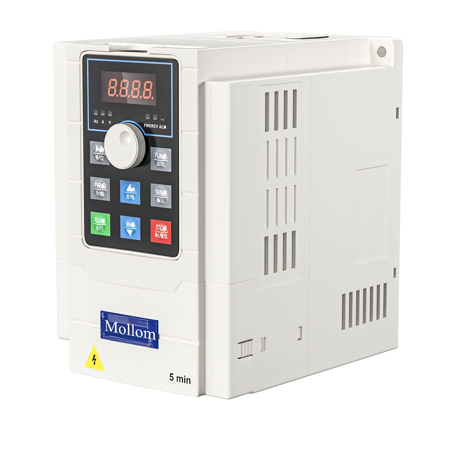 Buy Mollom VFD 220V 1.5KW 2HP Single Phase Input 3 Phase 0-999Hz Output ...