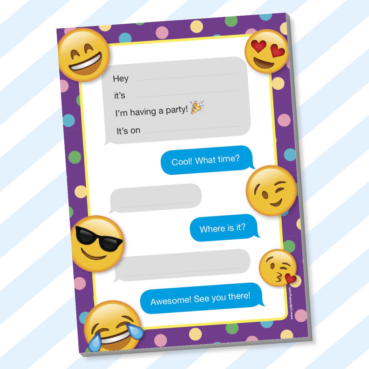 Childrens Kids Birthday Party Invitations Invites Pack Pads Blank Boys ...