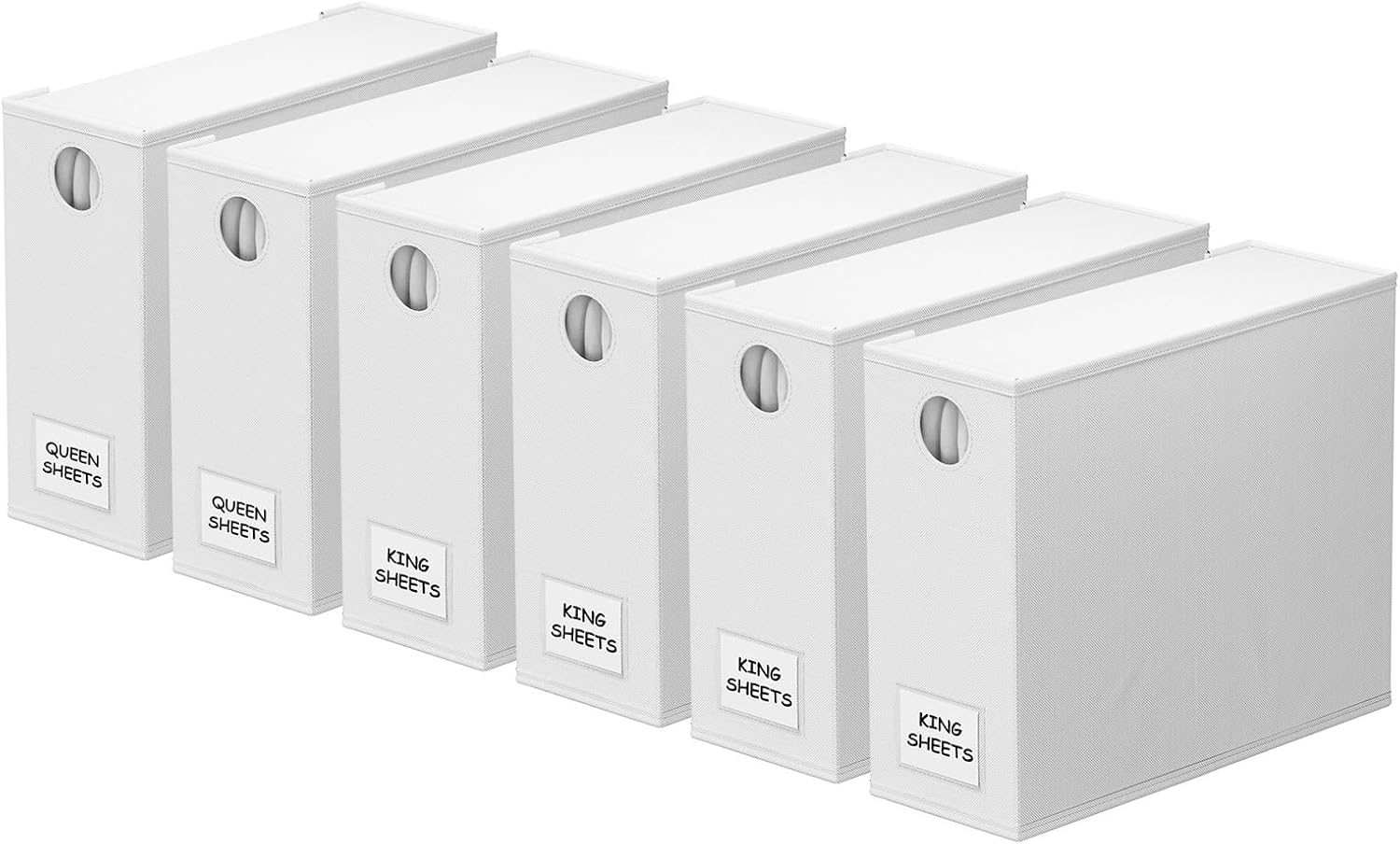 Amazon.com: SpaceAid 6 Pack Bed Sheet Organizers and Storage, Foldable ...