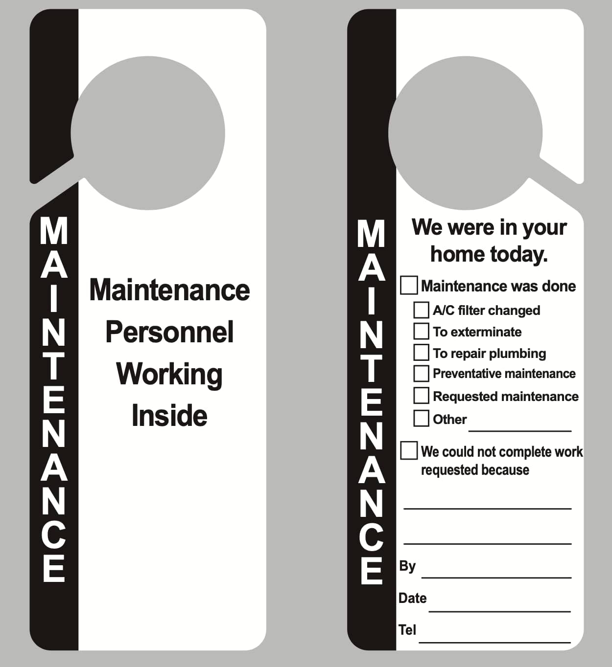 Amazon.com : 3.5x9.5 inch 30 PCS 15 Mil Plastic Sign Maintenance Door ...