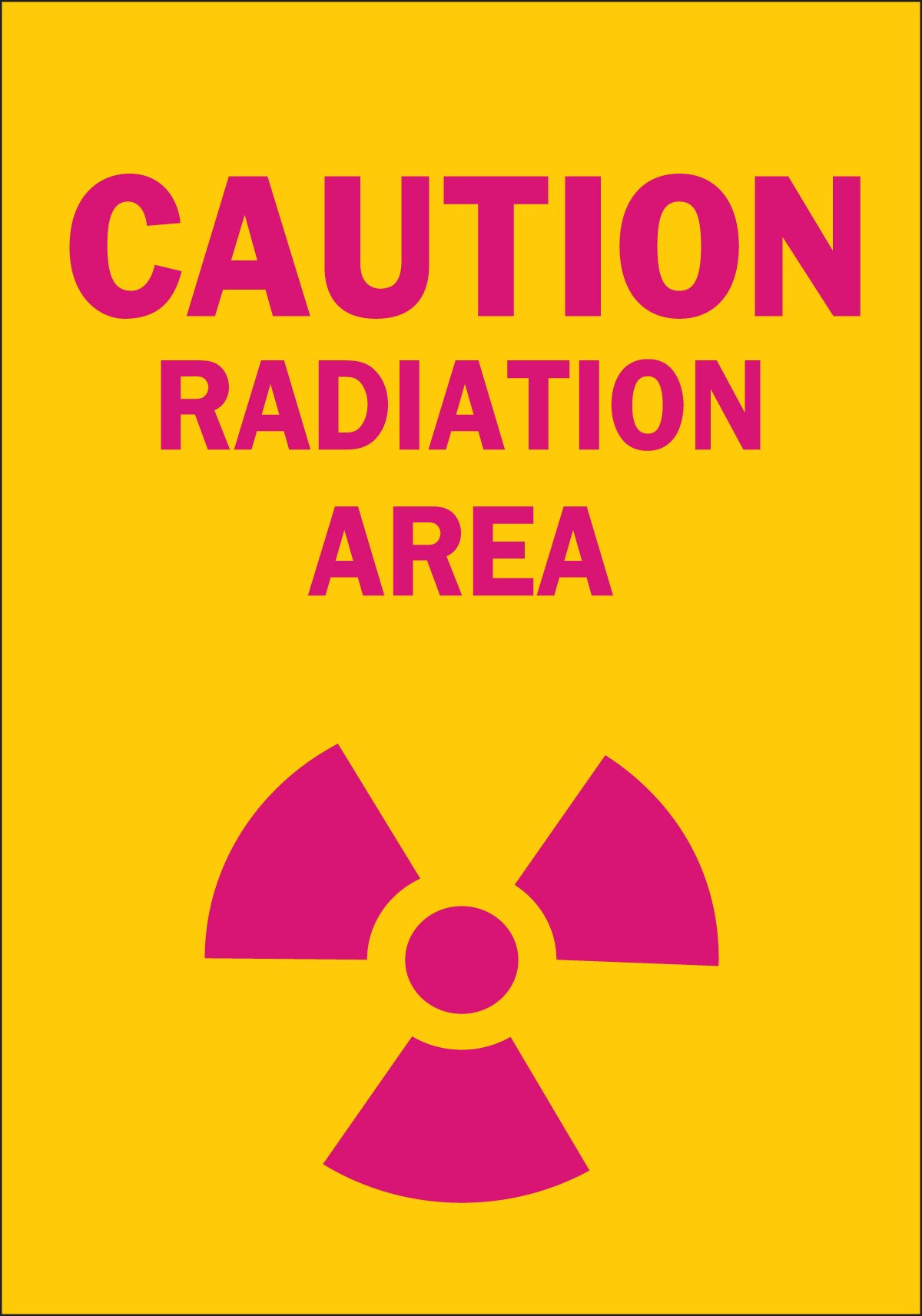 Brady 25276 Plastic Radiation & Laser Sign, 10" X 7", Legend "Caution ...