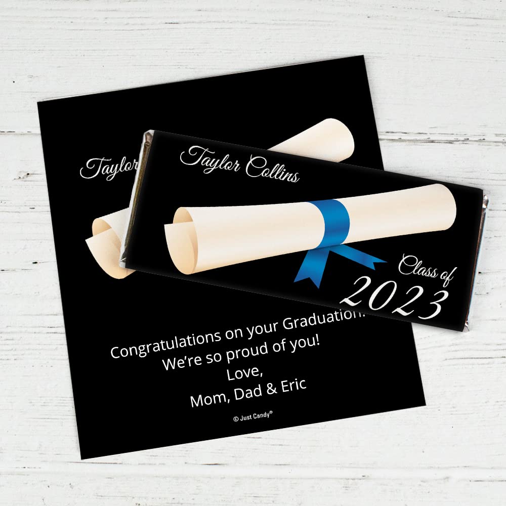 Amazon.com : Personalized Graduation Wrappers for Chocolate Bars (25 ...