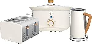 Swan Nordic Kitchen Set, 1.7L Fast Boil Kettle & 4 Slice Toaster & 3.5L ...