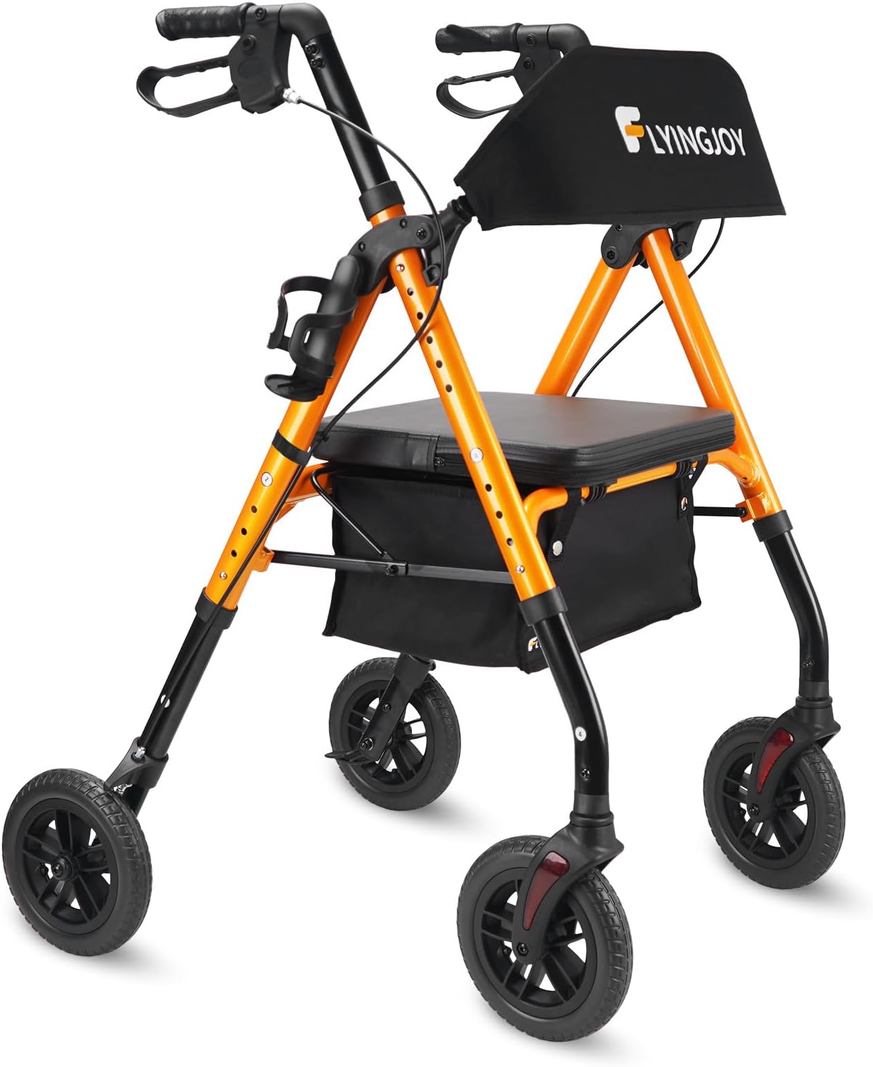 Amazon.com: Wondmed Steel Rollator Walker with 8Inch EVA Noiseless ...