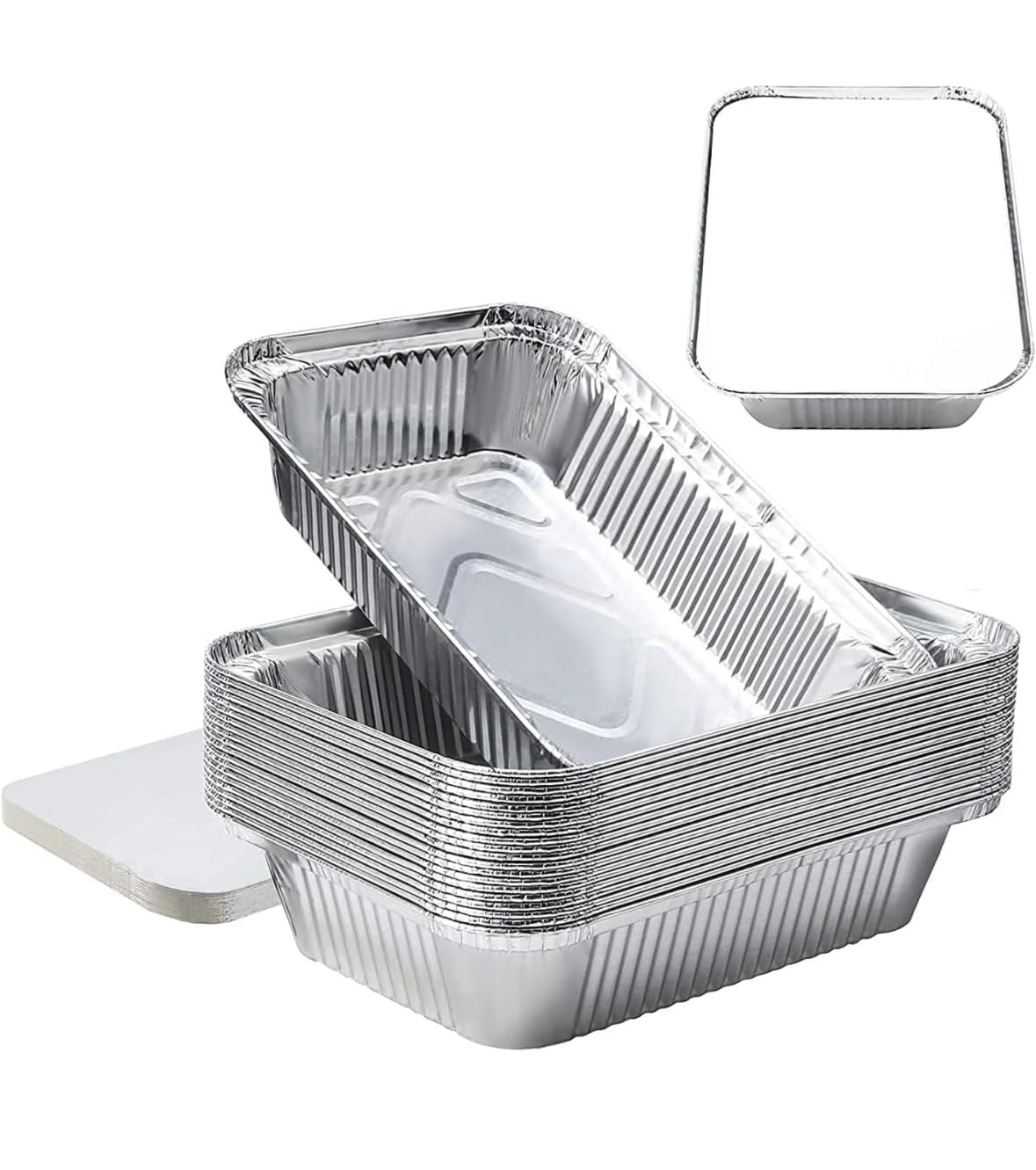 Wrap On 750ml 30pc Disposable Aluminium Foil Container With Lid ...