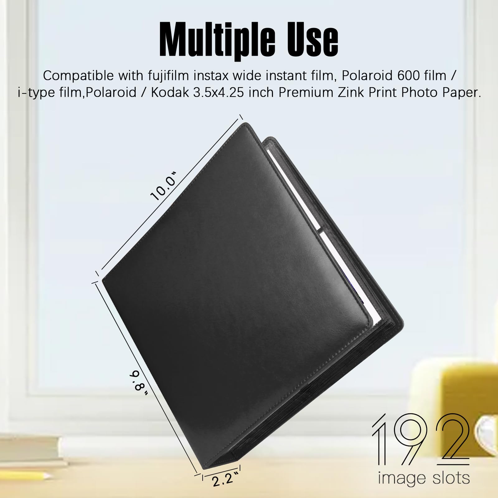 192 Pockets Photo Album for Fujifilm Instax Wide,Polaroid Now I-Type ...