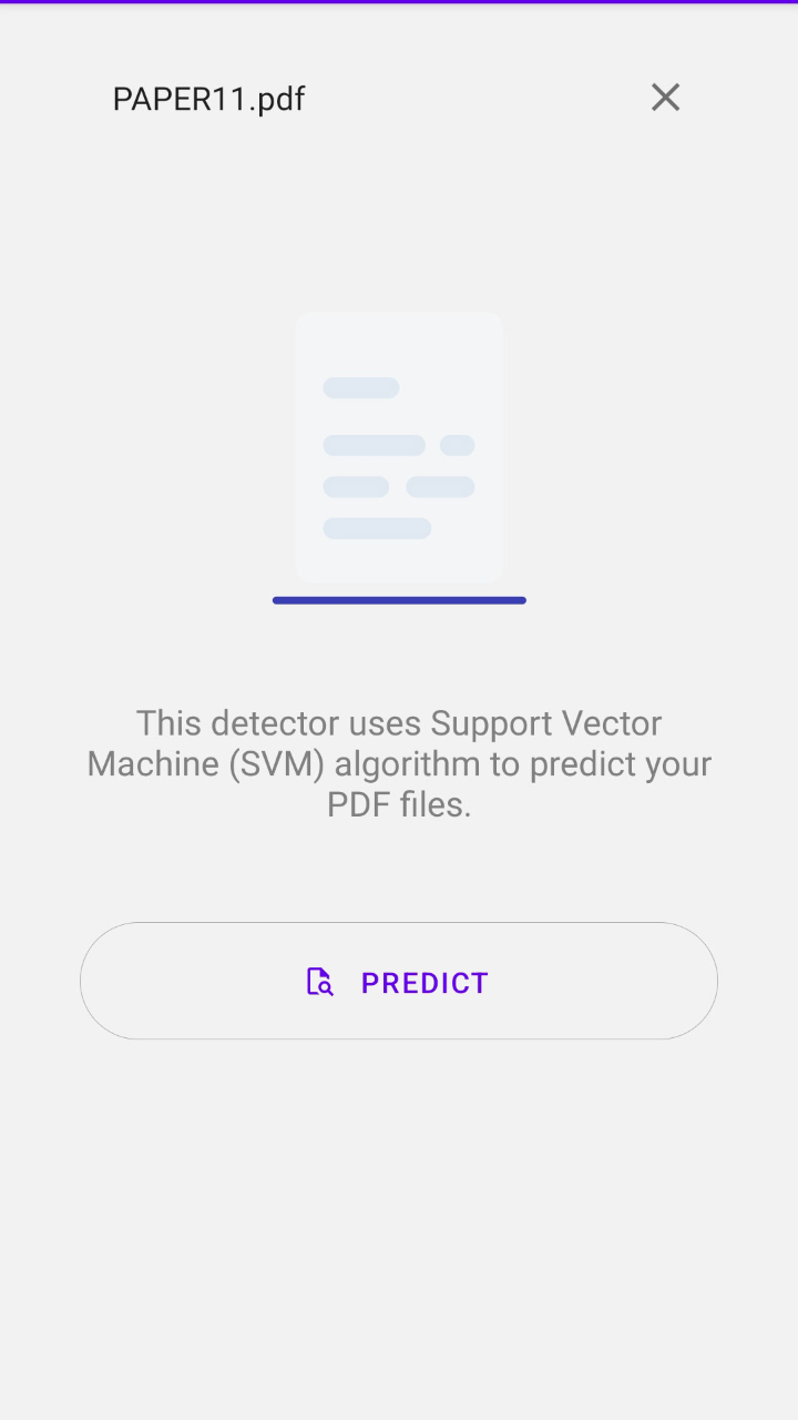 Malicious PDF Detection Using SVM - App on Amazon Appstore