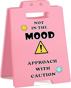 Amazon.com: Funny Office Sign - Not in The Mood Approach With Caution ...