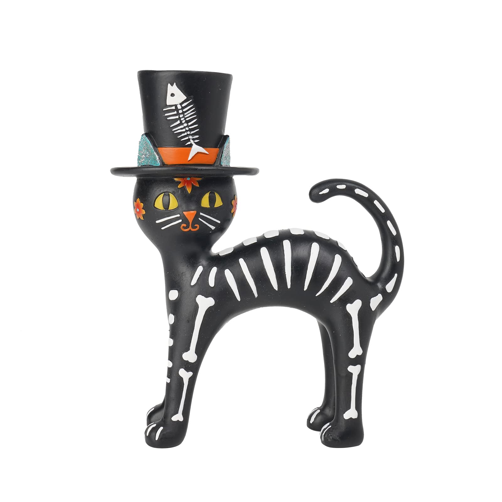 Amazon.com: Halloween Decorations Sugar Cat Skeleton-Decor - Day of The ...