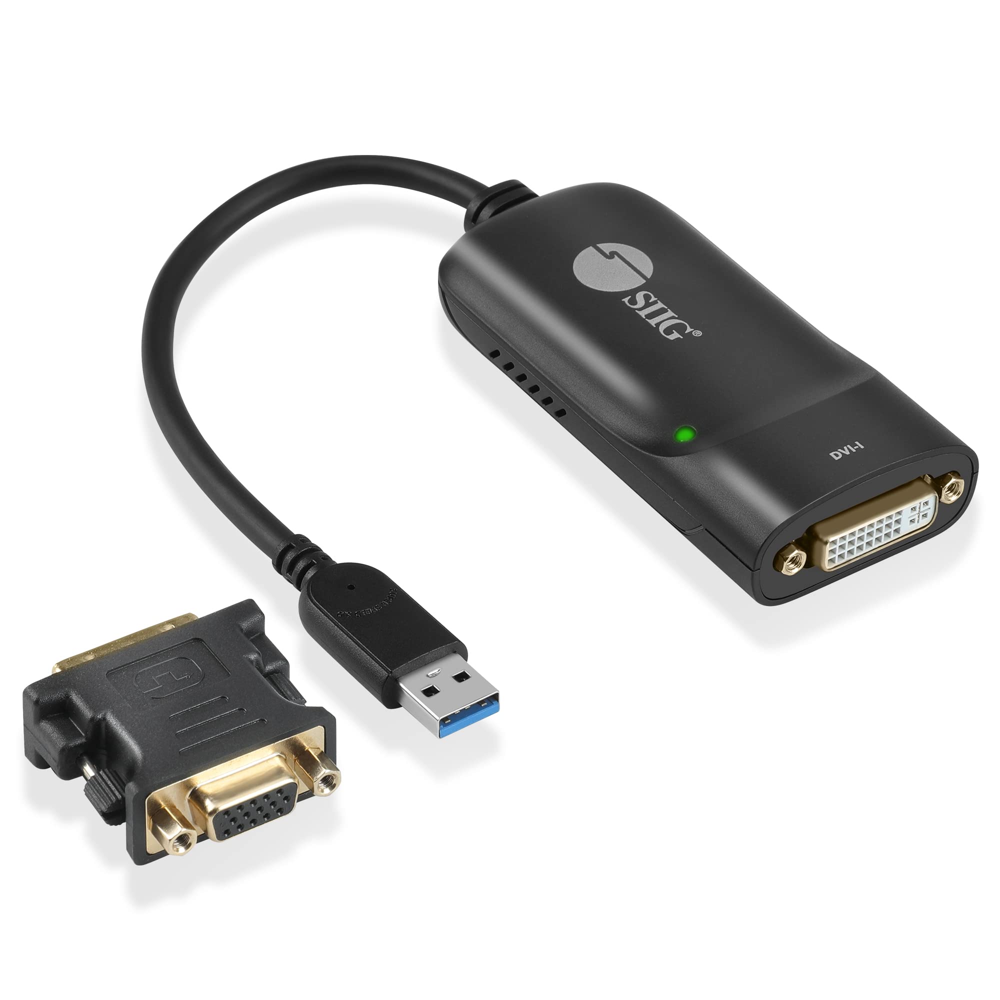 Amazon.com: SIIG USB 3.0 to DVI Video Adapter with DVI to VGA Adapter ...