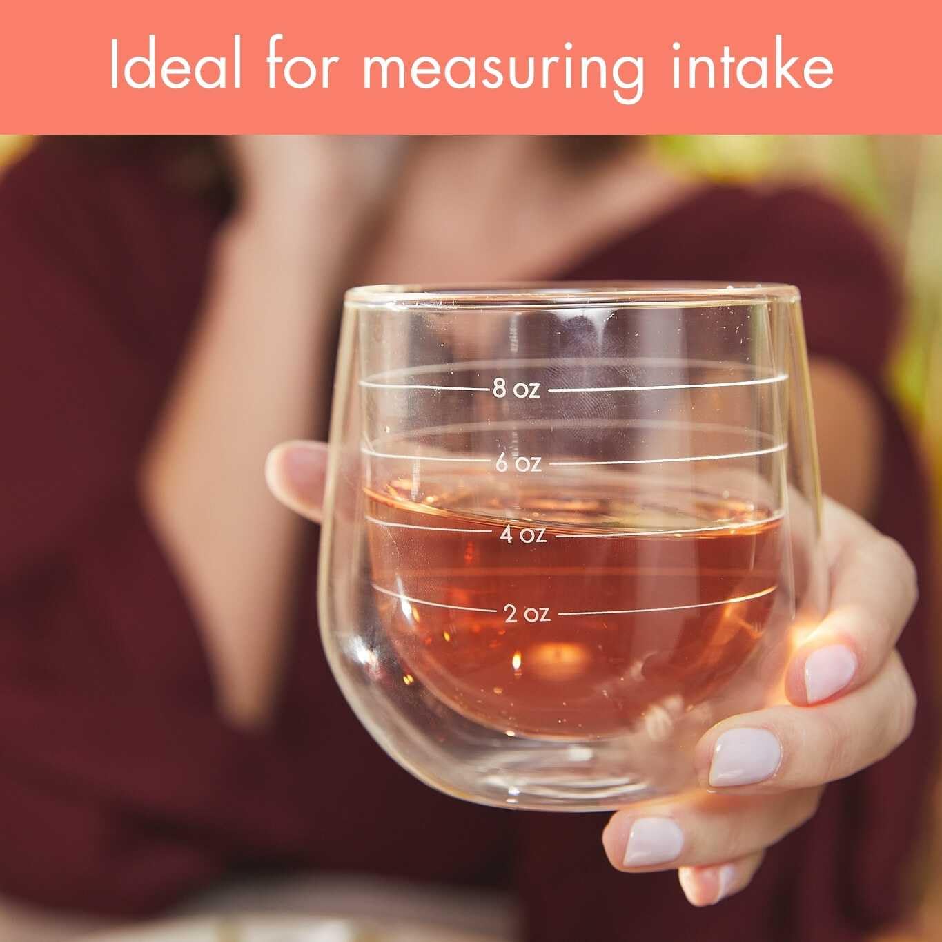 Snapklik.com : Uba Portion Control Wine Glasses - Built-in Measurements ...