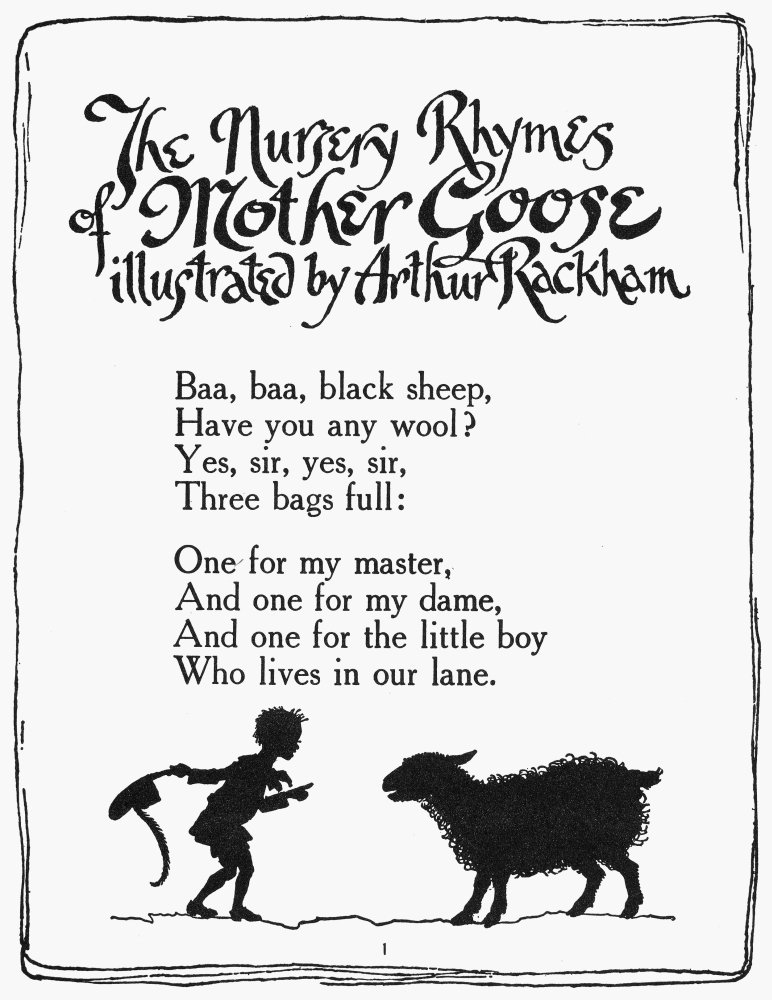 Amazon.com: Baa Baa Black Sheep Npen-And-Ink Drawing By Arthur Rackham ...