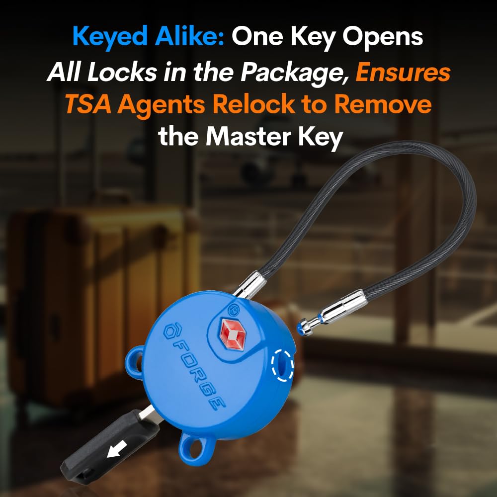 Snapklik.com : Forge TSA Approved Luggage Locks Ultra-Secure Dimple Key ...