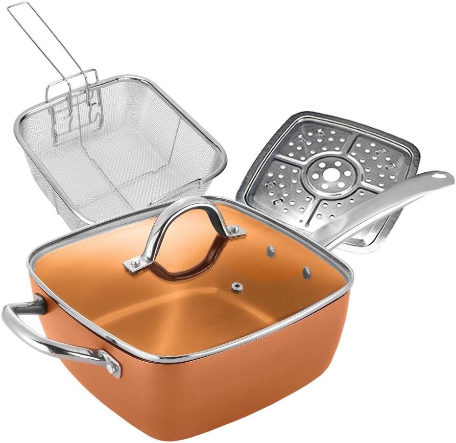 Amazon.com: Copper Chef Casserole & Induction 5 pc Set & Induction ...