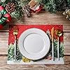 Amazon.com: Lallisa 100 Pcs Christmas Snowman Paper Place Mats 14 x 10 ...