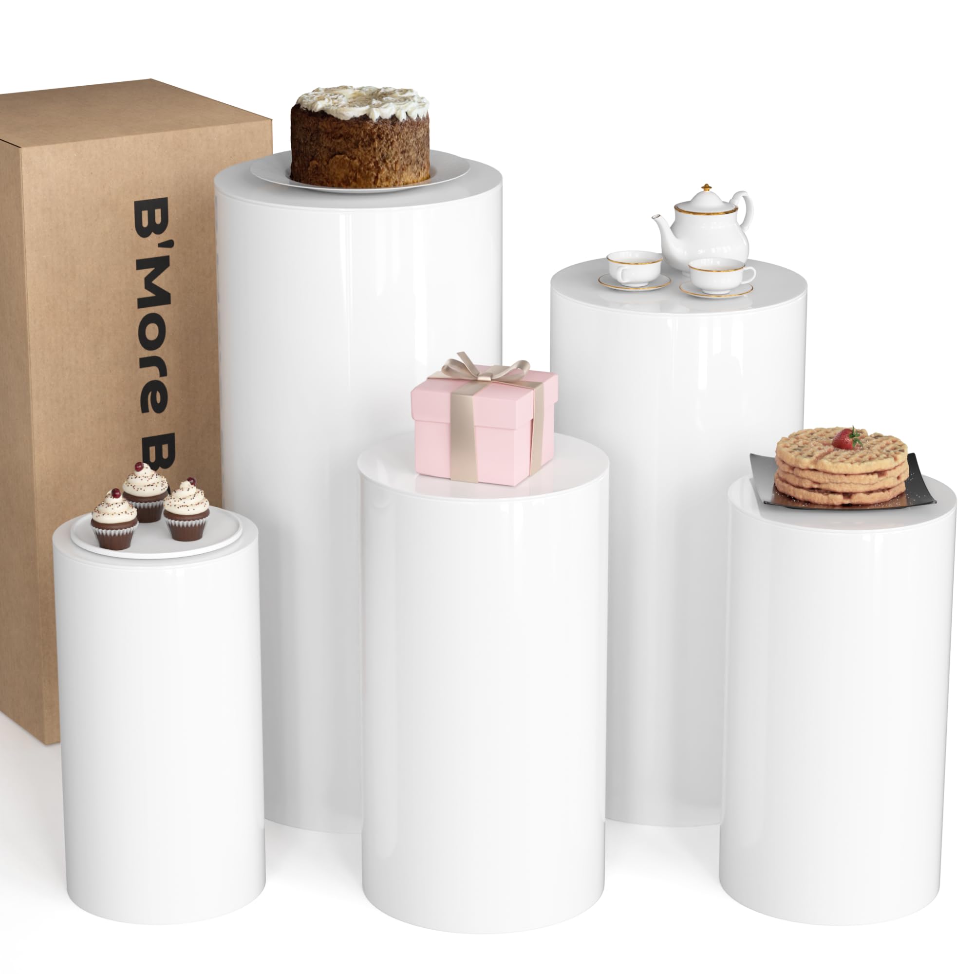 Amazon.com: Large 5pcs 3ft Acrylic Durable Round Cylinder Stands for ...