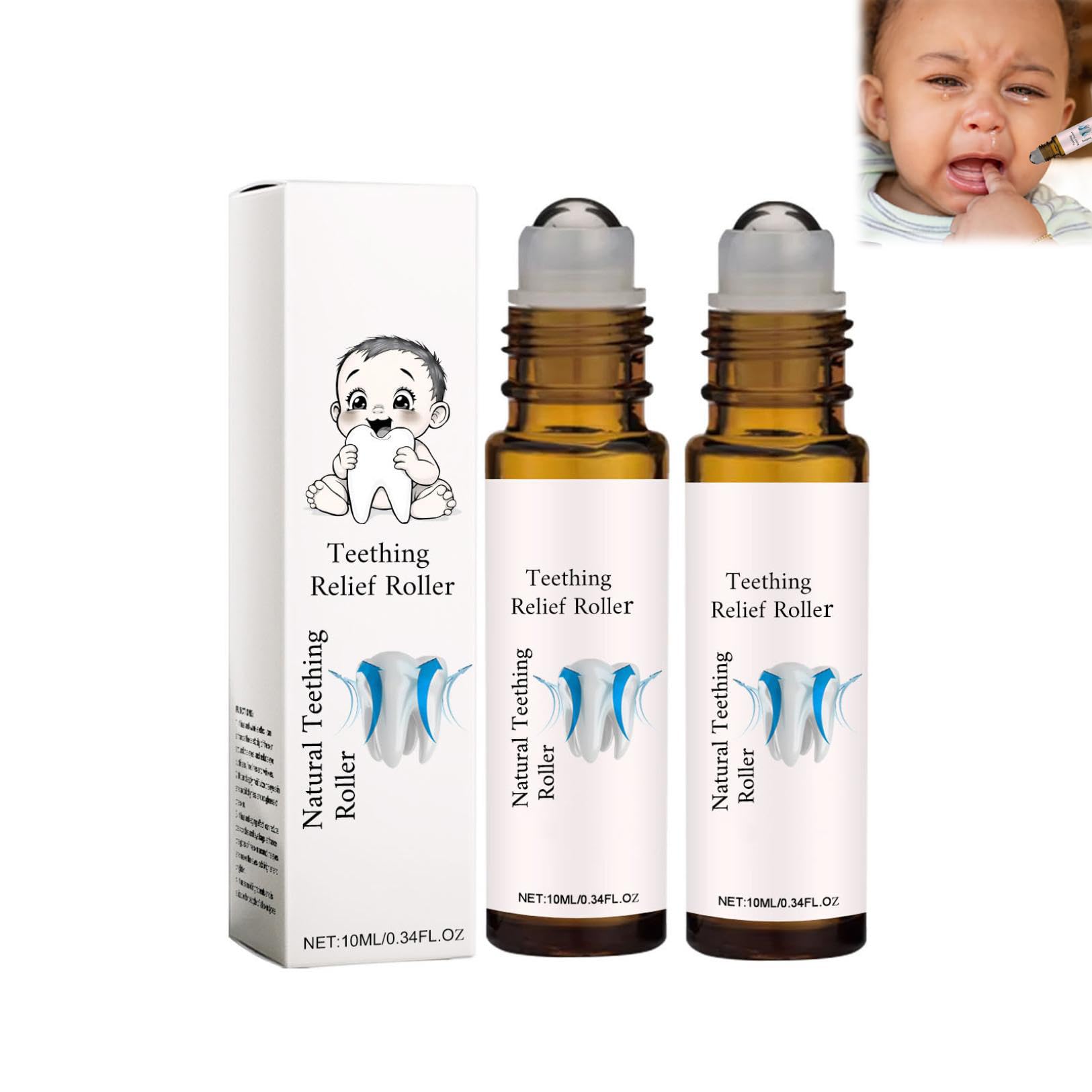 Teething Roller, Teething Roller Natural Pain Relief, Teething Roller ...