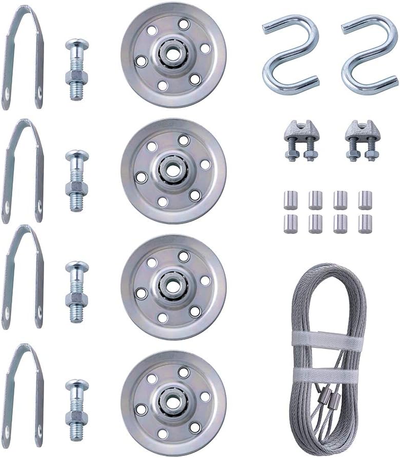 HOME MASTER HARDWARE Cable and Pulley Replacement Kit - 4pcs 3" Heavy ...