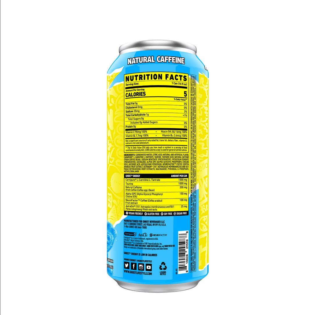 Snapklik.com : Ghost Energy Drink Zero Sugar Sour Patch Kids Blue ...