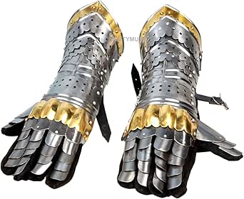 Amazon.com: QUALITYMUSICSHOP Handicrafts Armor Pair Brass Accents ...