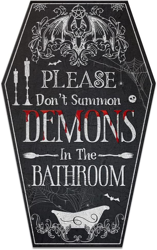 Amazon.com: N NAMESISS All Over Printed Bathroom Sign, Bathroom Signs ...