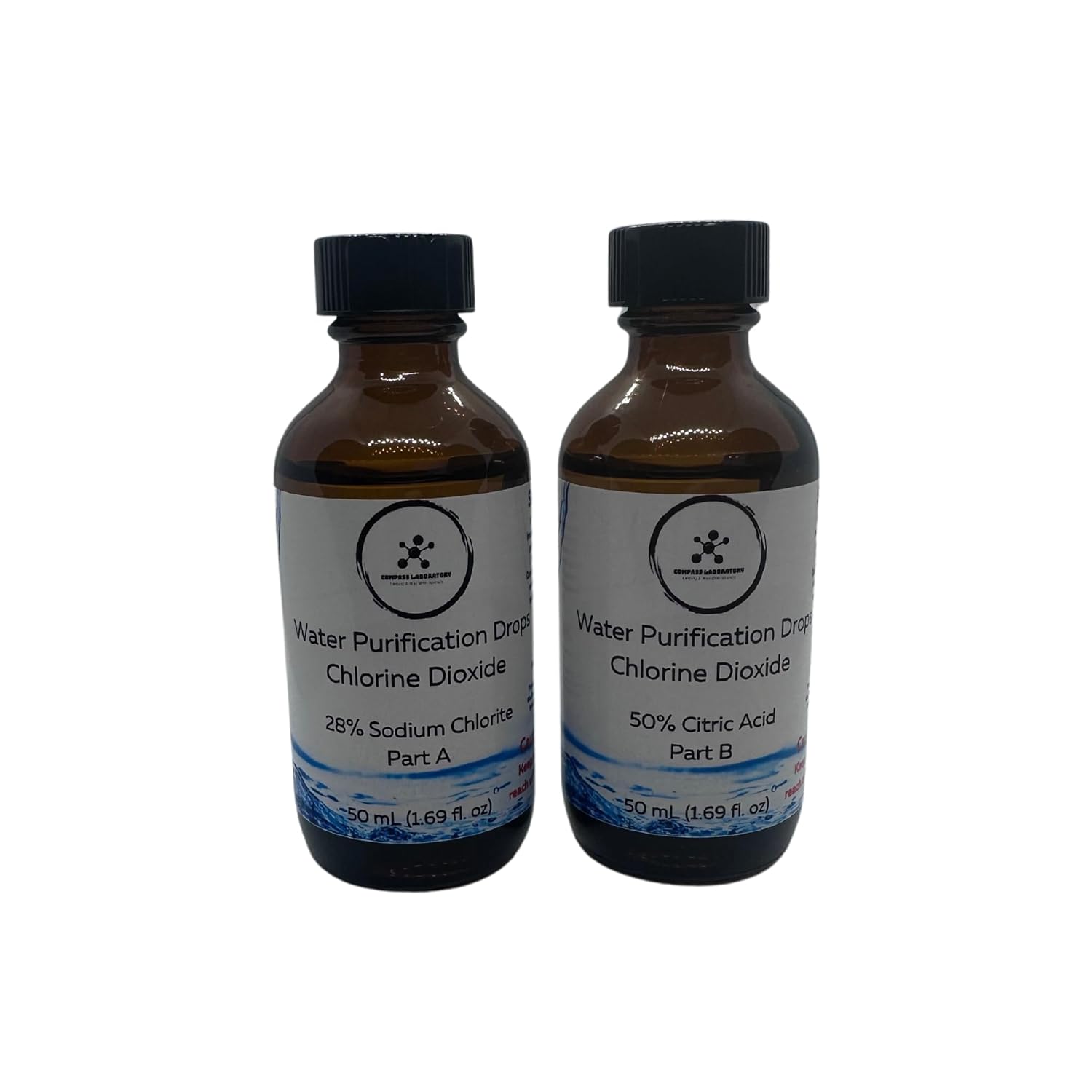 Compass Laboratory Water Purification Kit - 2-Part Chlorine Dioxide ...