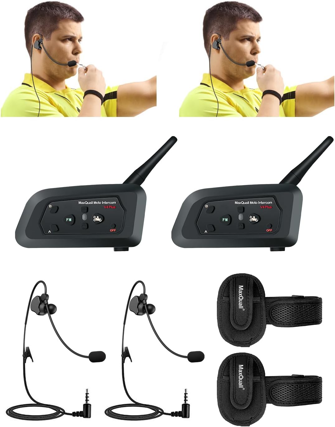 Amazon.com: Maxquall Referee Headset Earphone Professional V6 V4 FBIM ...